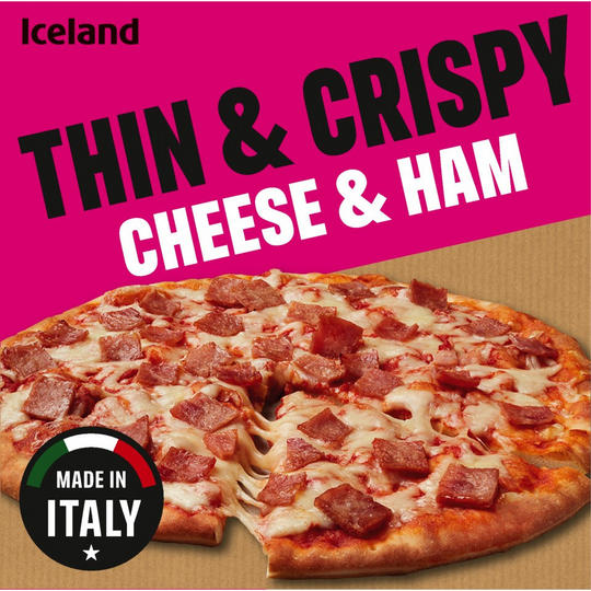 Iceland Thin and Crispy Cheese and Ham 314gr